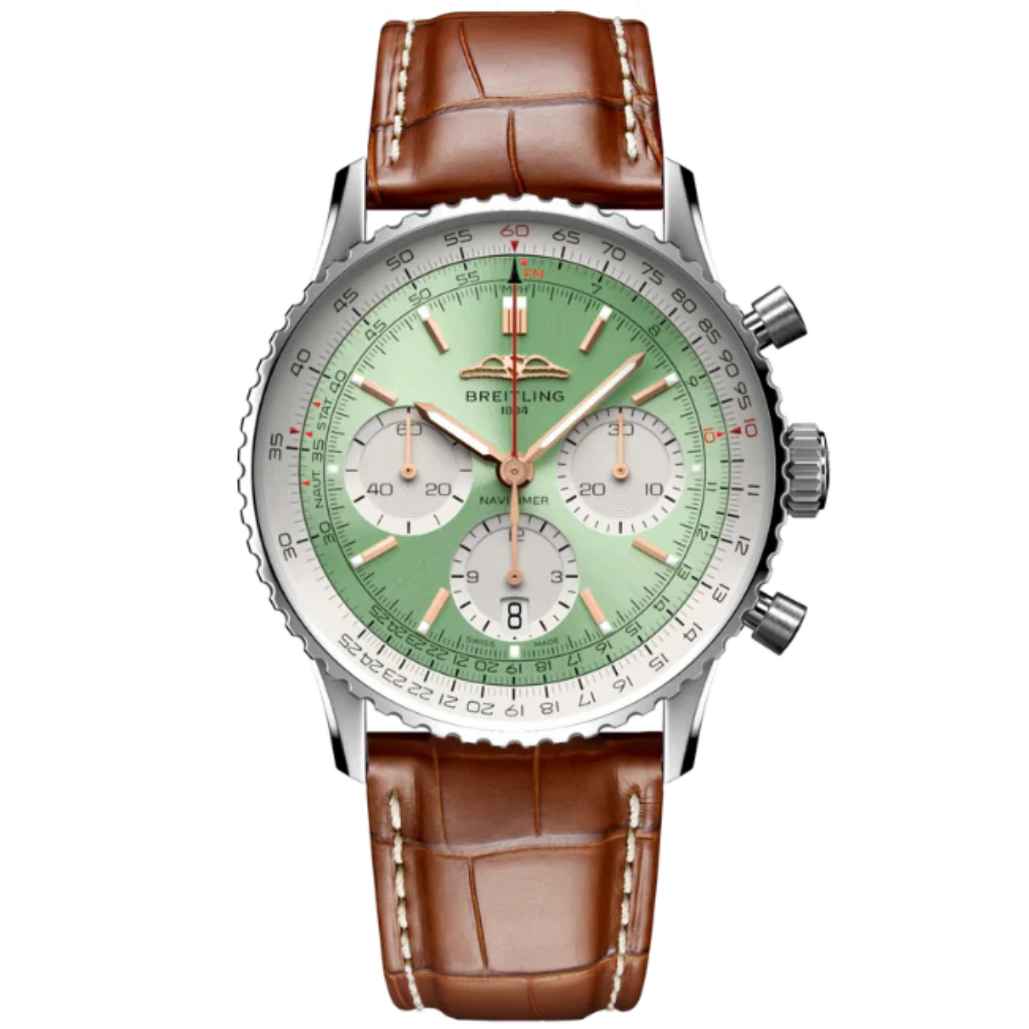 NAVITIMER B01 CHRONOGRAPH 41 MM STAINLESS STEEL WITH MINT GREEN DIAL ...
