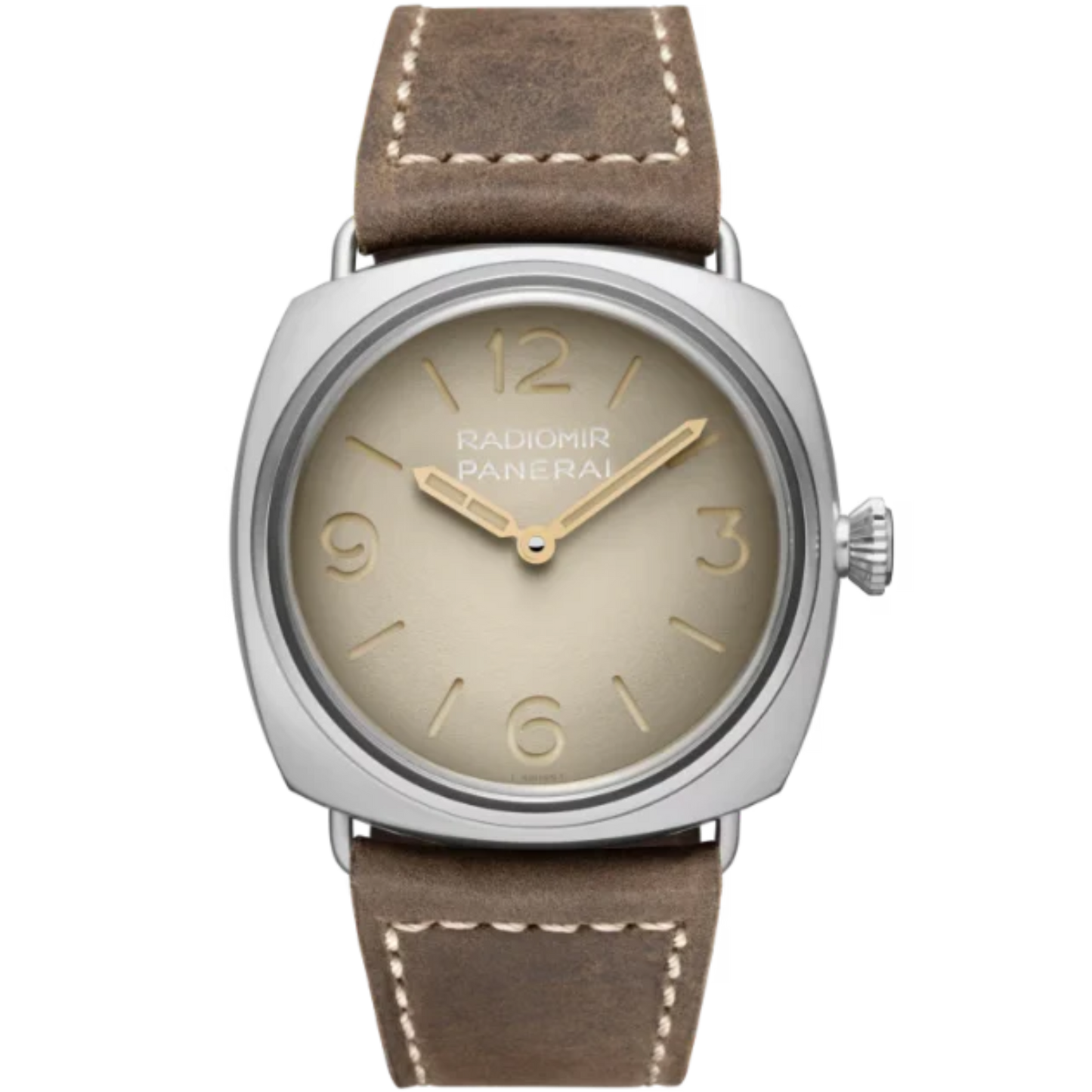 RADIOMIR TRE GIORNI PAM01350 45 MM STAINLESS STEEL WITH SHADED BEIGE D ...