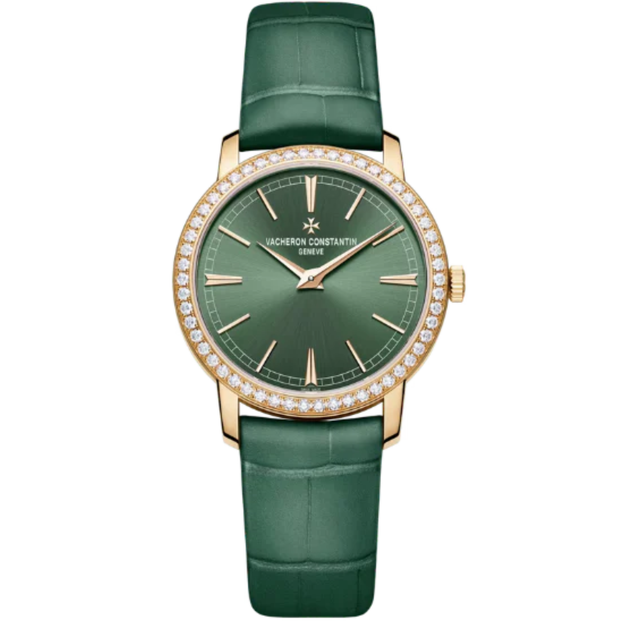 TRADITIONNELLE MANUAL-WINDING 33 MM ROSE GOLD WITH GREEN BRASS DIAL ...