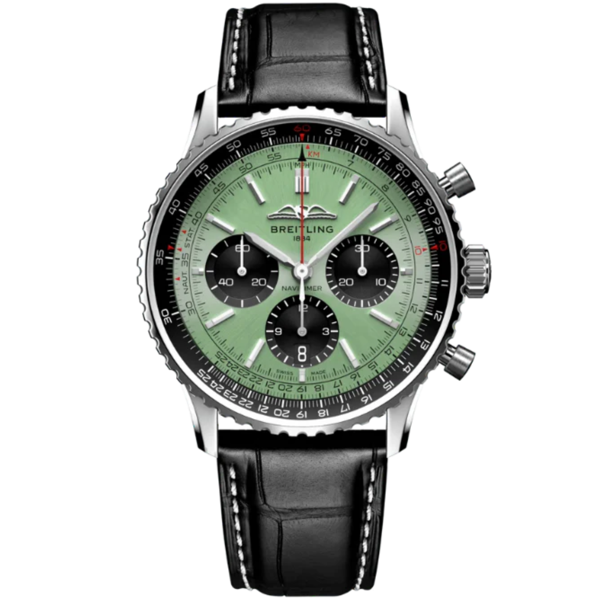 NAVITIMER B01 CHRONOGRAPH 43 MM STAINLESS STEEL WITH MINT GREEN DIAL ...