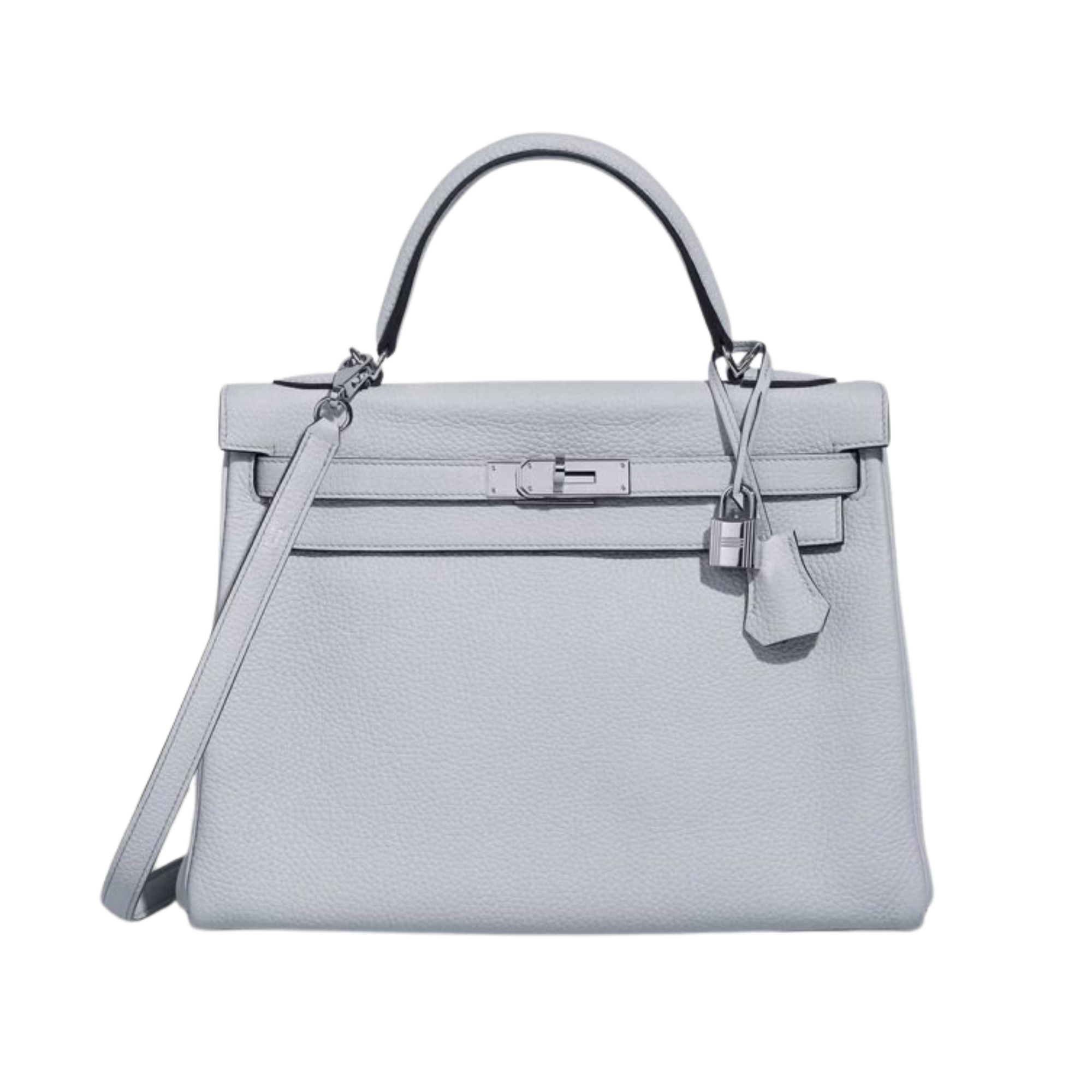 Hermes Kelly 32 Bleu Pale Clemence Leather – TPT Timepiece Trading