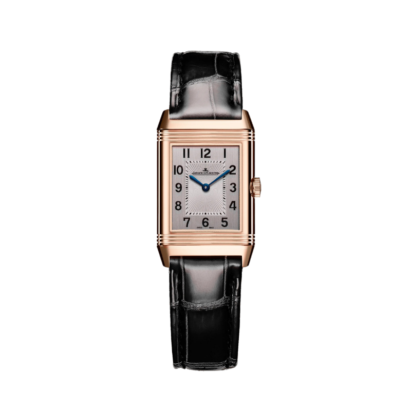 REVERSO CLASSIC DUETTO 34 MM 18K ROSE GOLD WITH SILVER GREY AND GUILLO ...
