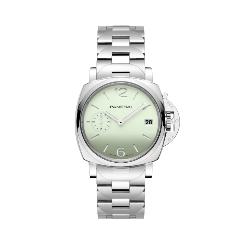 LUMINOR DUE PASTELLO PAM01311 38 MM STAINLESS STEEL WITH GREEN DIAL ...