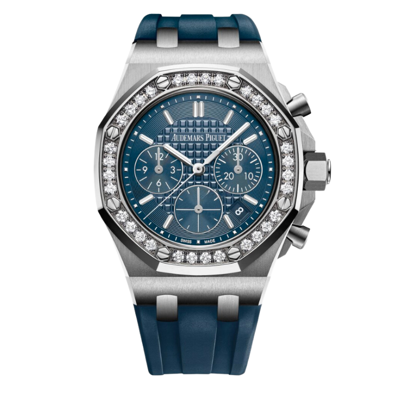 Audemars Piguet 37MM Royal Oak Offshore Ice Blue Dial with Factory Set ...