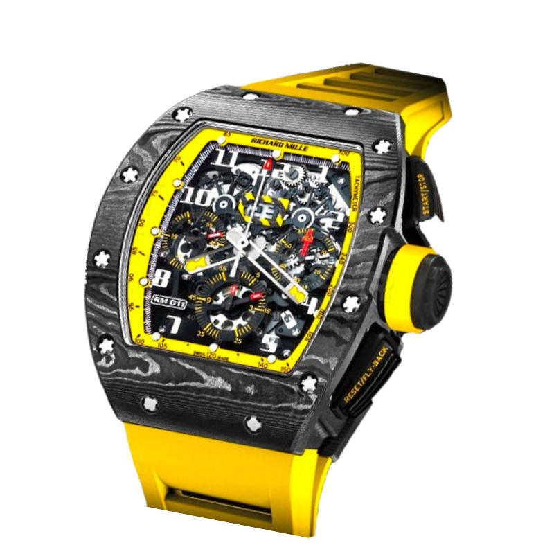 RM 011 Felipe Massa Yellow Storm Rubber Strap Carbon Fiber Case – TPT ...