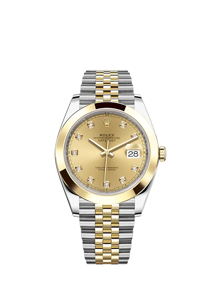 Datejust 41 41mm Jubilee Bracelet Oystersteel and Champagne-Colour Dia ...